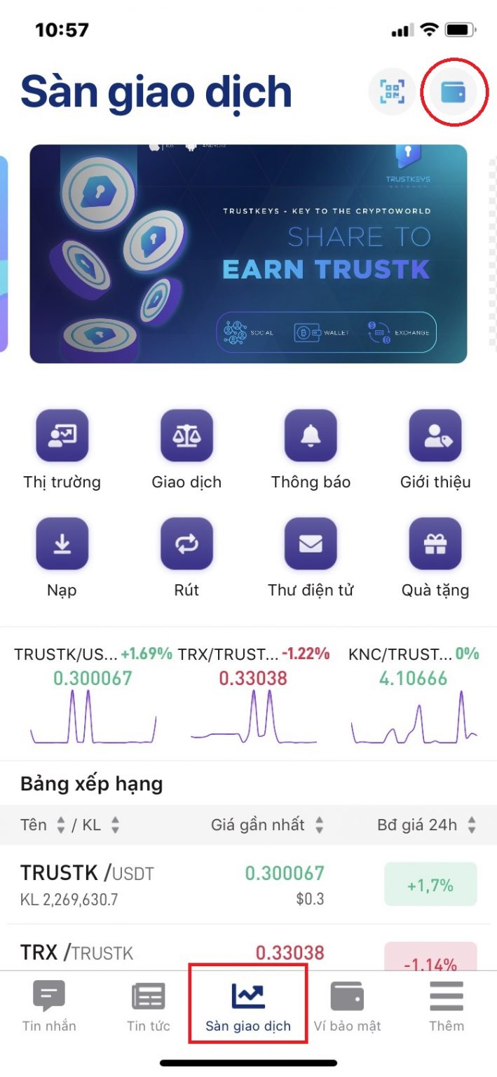 How to deposit USDT to TrustKeys Network SuperApp - TrustKeys Network