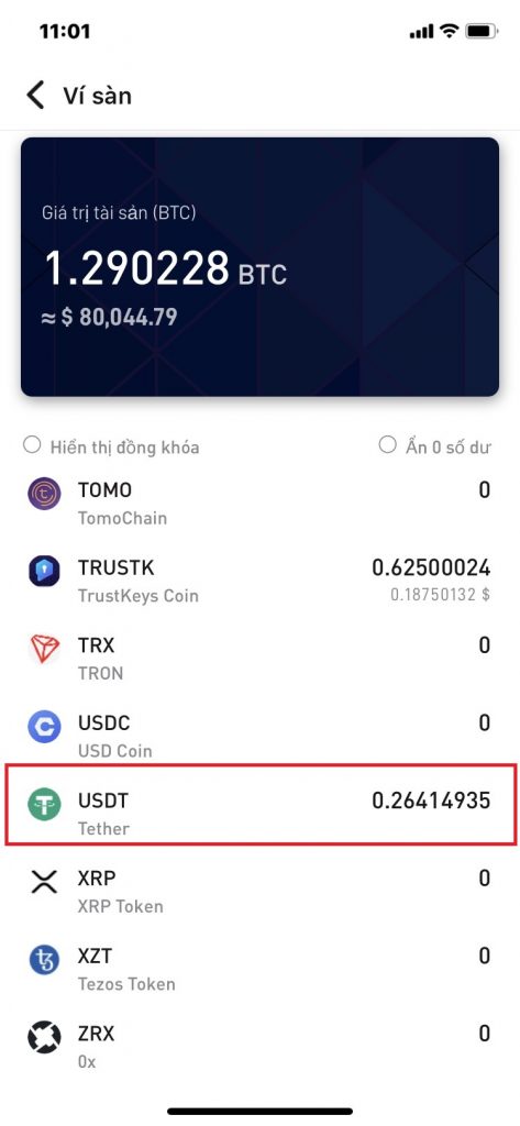 How to deposit USDT to TrustKeys Network SuperApp - TrustKeys Network