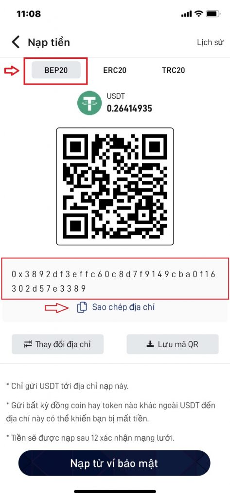 How to deposit USDT to TrustKeys Network SuperApp - TrustKeys Network