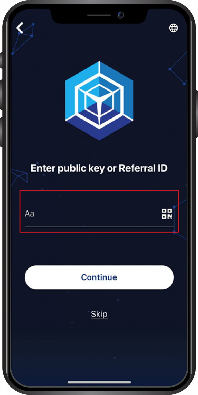 Instructions on how to get and enter the referral code - TrustKeys Network