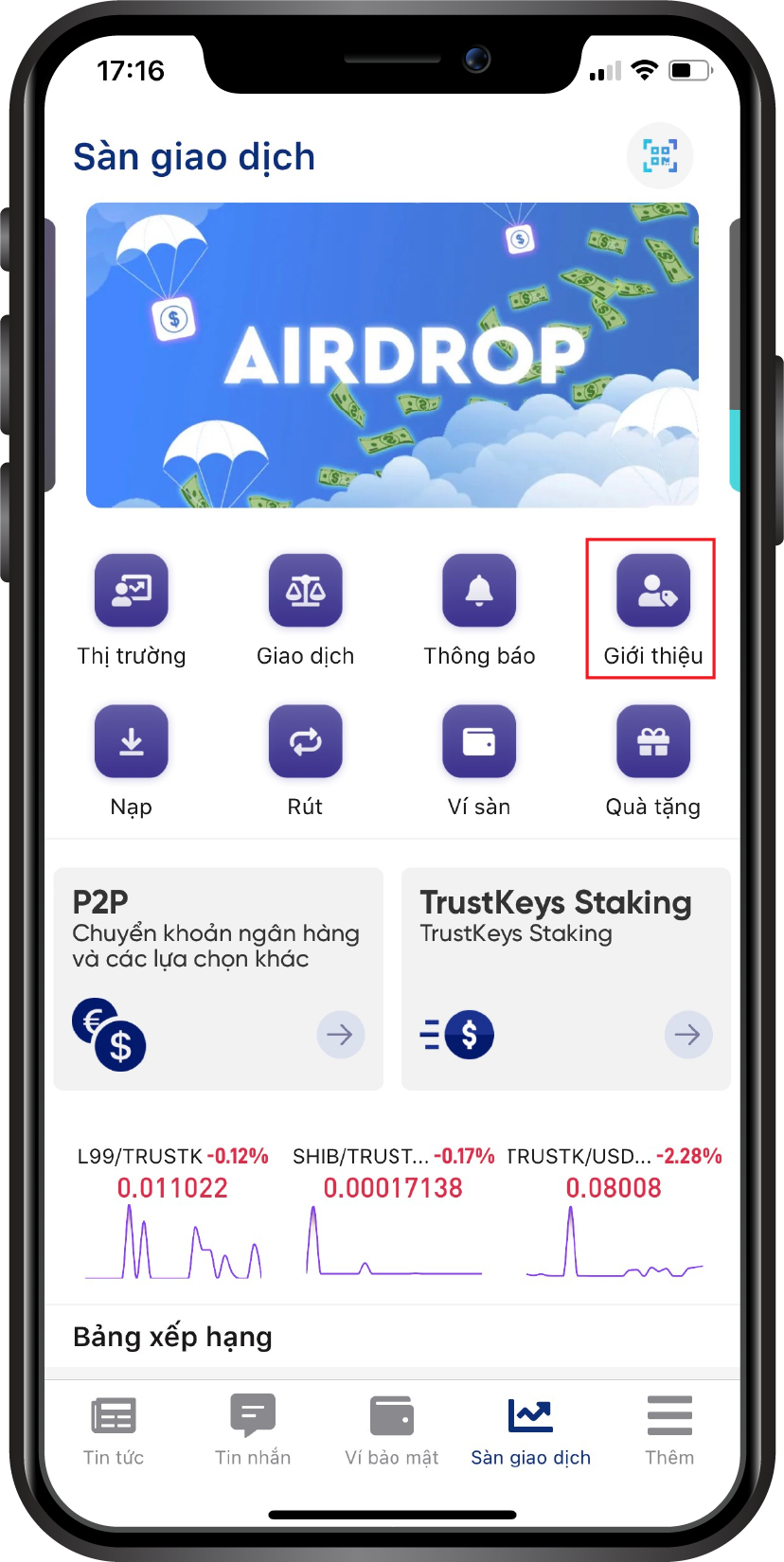 Hướng dẫn cách lấy và nhập mã giới thiệu trên app TrustKeys - TrustKeys Network